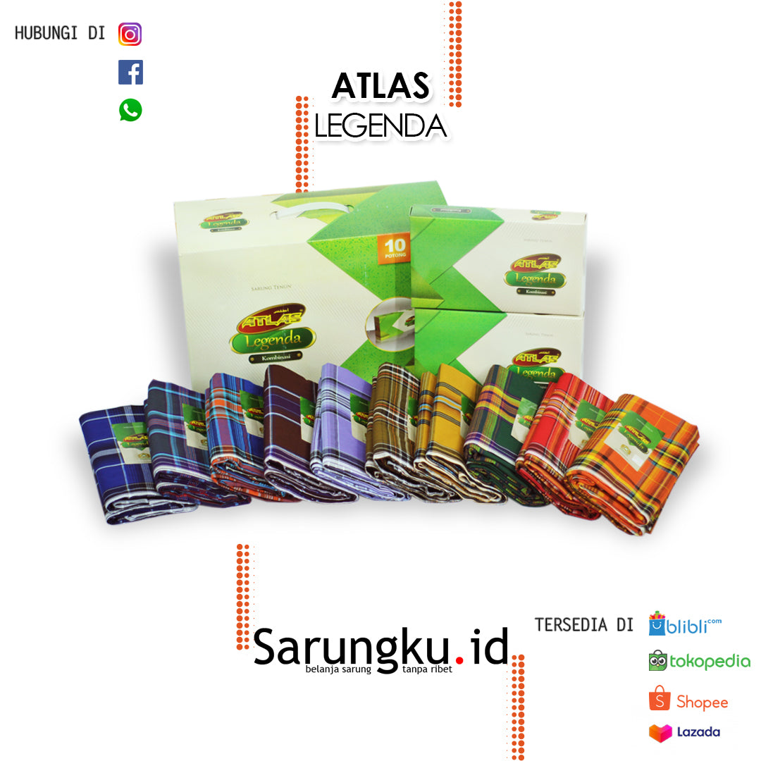 SARUNG ATLAS LEGENDA KOMBINASI ECER/GROSIR-10PCS – sarungku